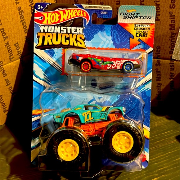 HOT WHEELS | Other | 223 Hw Monster Trucks Night Shifter Includes ...